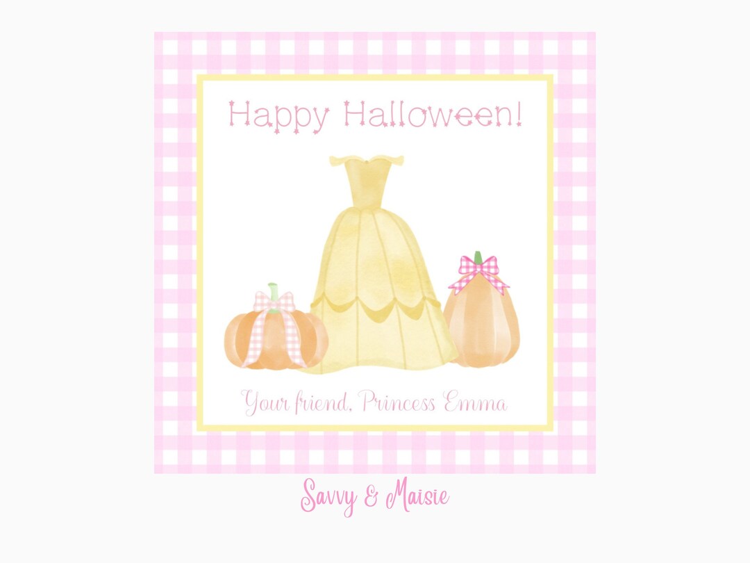 Printable Halloween Princess Tag Princess Favor Tag Beauty - Etsy