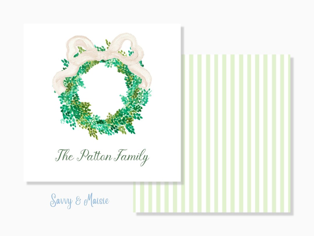 Printable Christmas Wreath Gift Tag Holiday Gift Tag Easter - Etsy