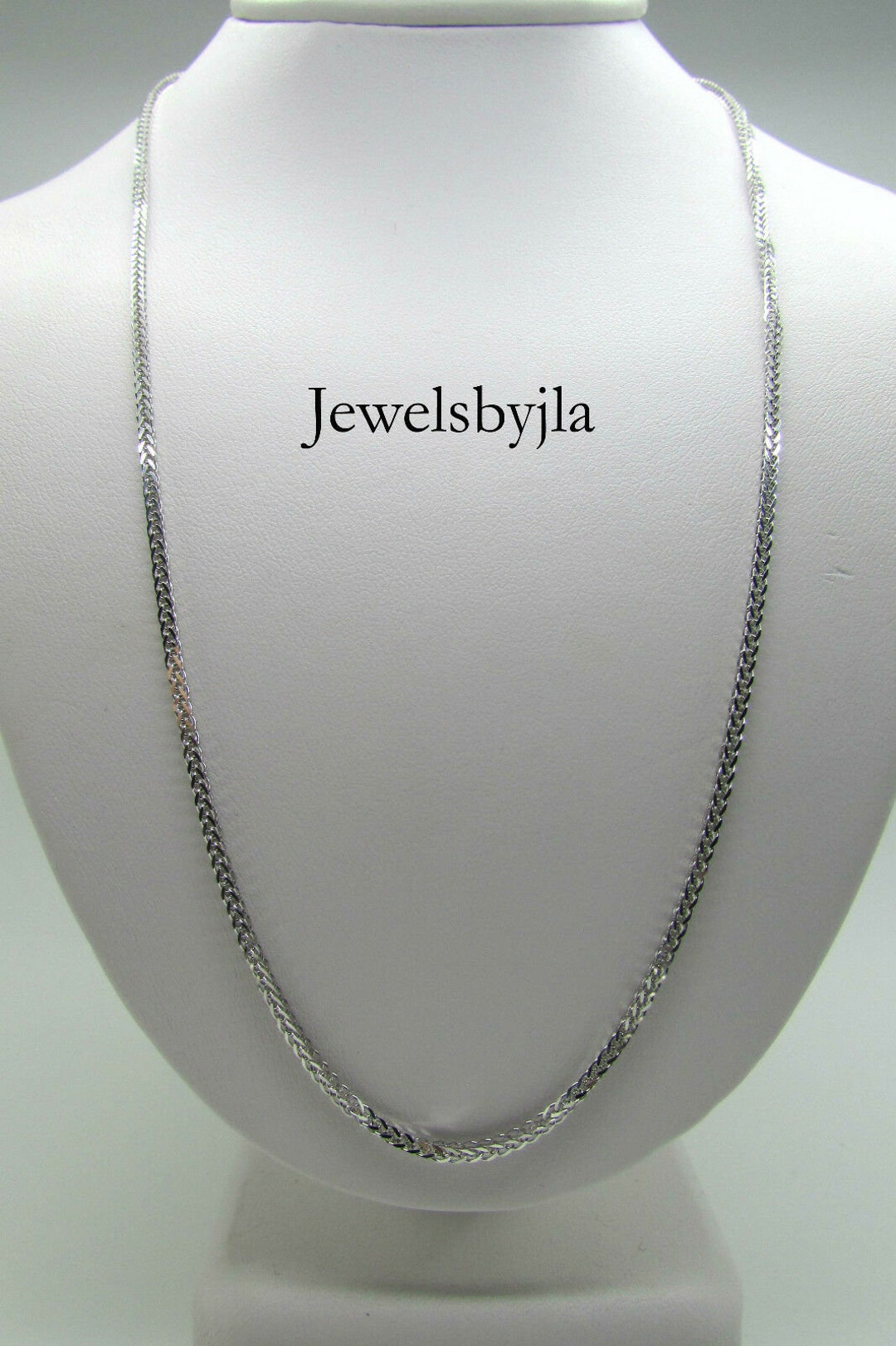14K Pretty White Gold Foxtail Chain 18 Inches 4.5 Grams Made in Italy ...