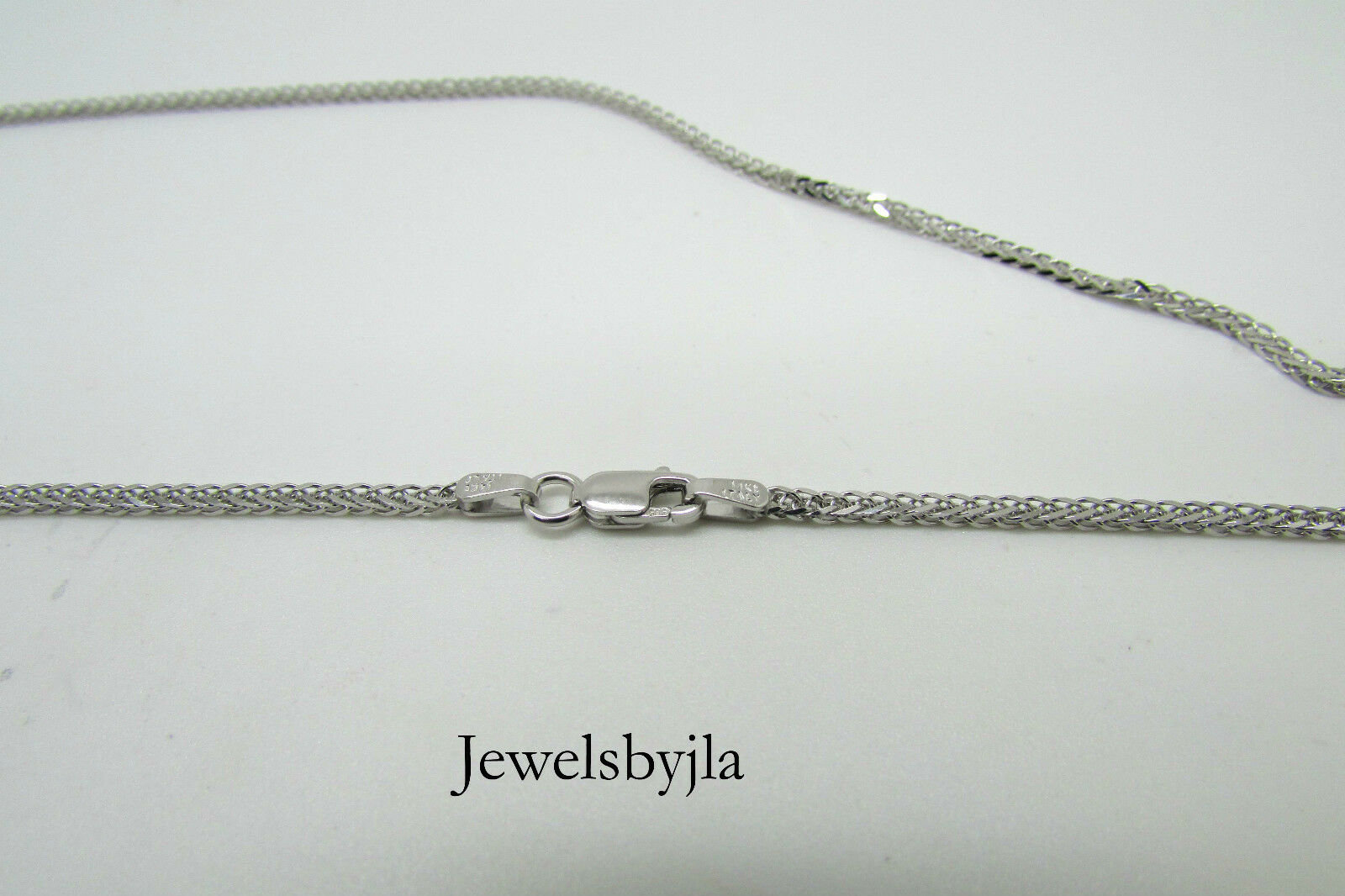 14K Pretty White Gold Foxtail Chain 24 Inches 7.1 Grams Made in Italy ...