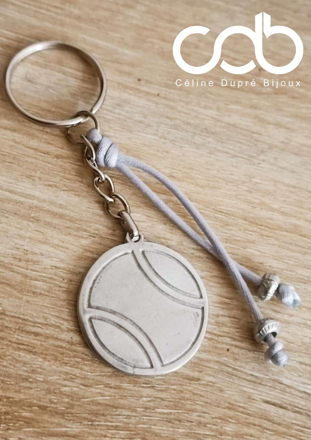 Key Ring - Tennis Ball - ø30mm - With Beads and Cord. - Etsy
