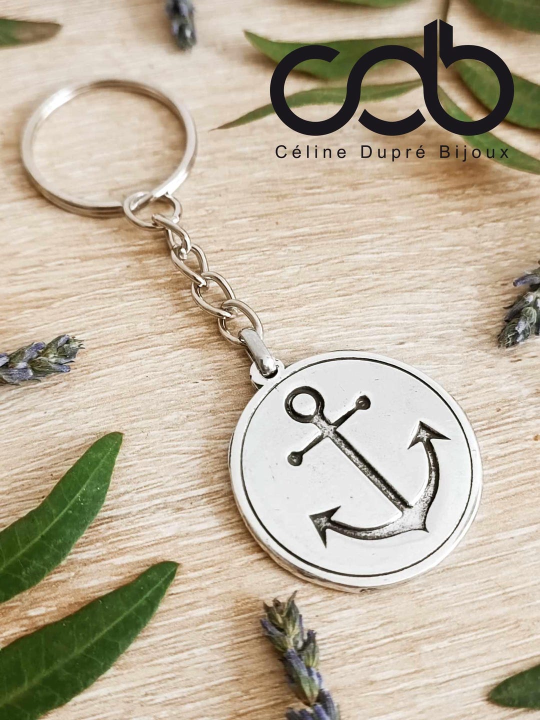 Marine Anchor Key Ring in White Iron With 925 Silver Finish ø30mm - Etsy