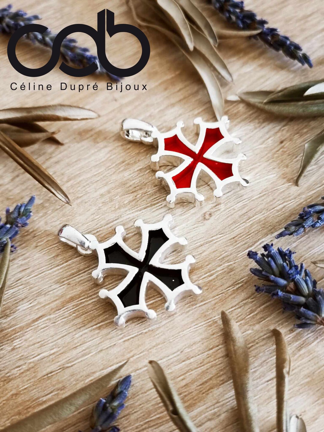 Occitan Cross Pendant ø30mm - With or Without Chain - Color of Your ...