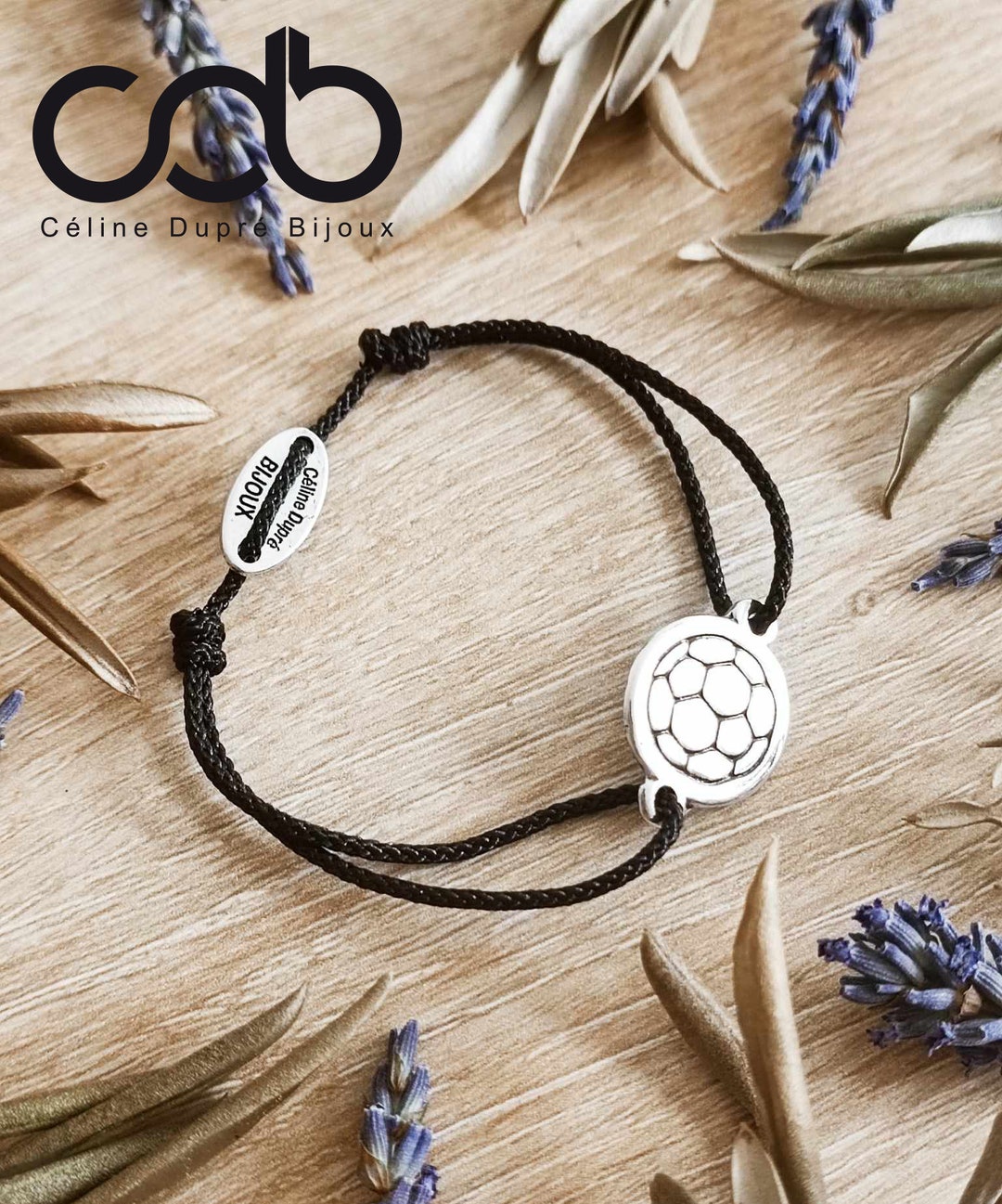 Handball Bracelet 925 Silver Finish Medal ø16mm Adjustable Cord of Your ...