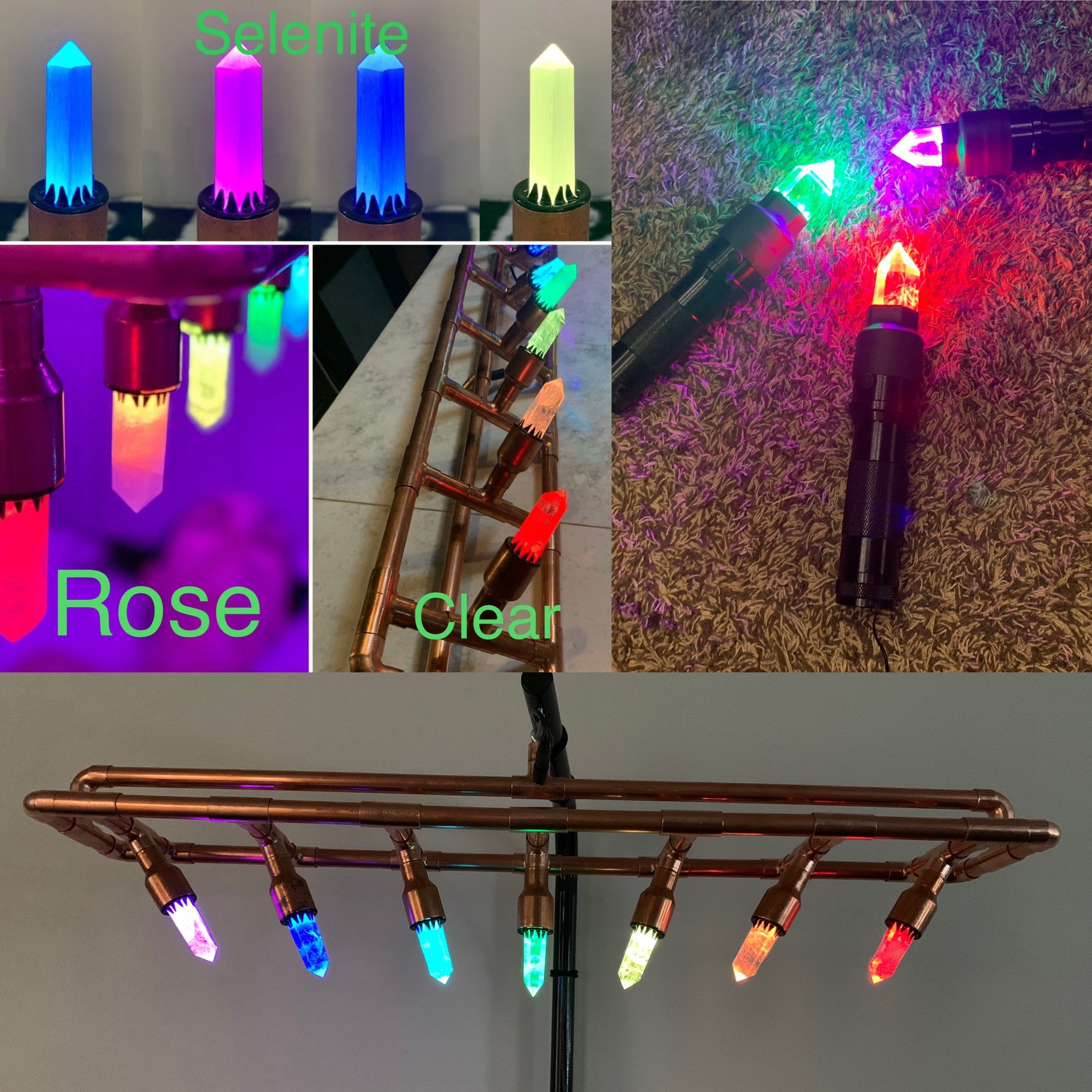Copper Therapy Lights. the Entire Shop. Crystal Light Bed - 3 Wands - Etsy