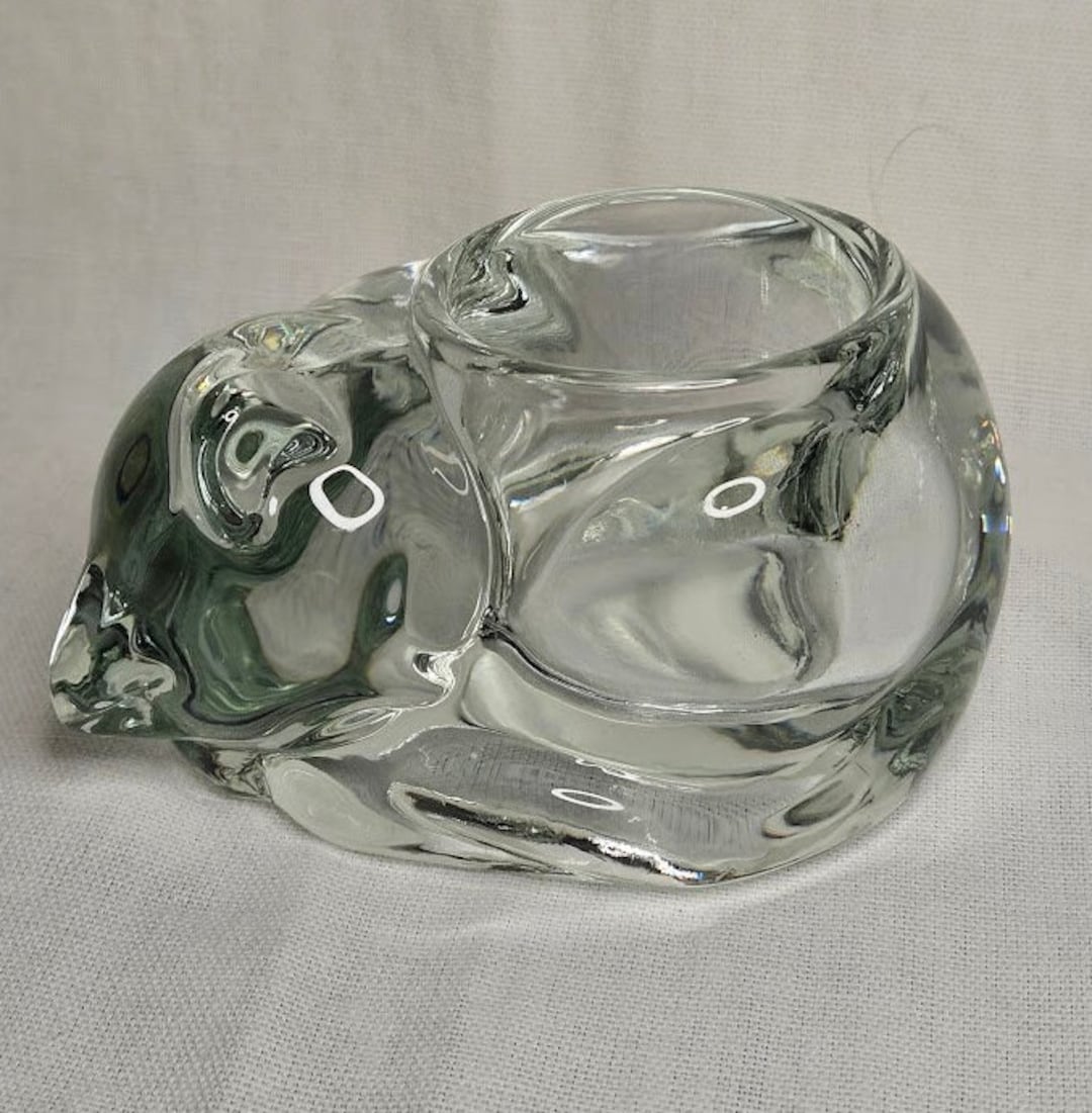 Vintage Indiana Glass Cat Votive Candle Holder - Etsy