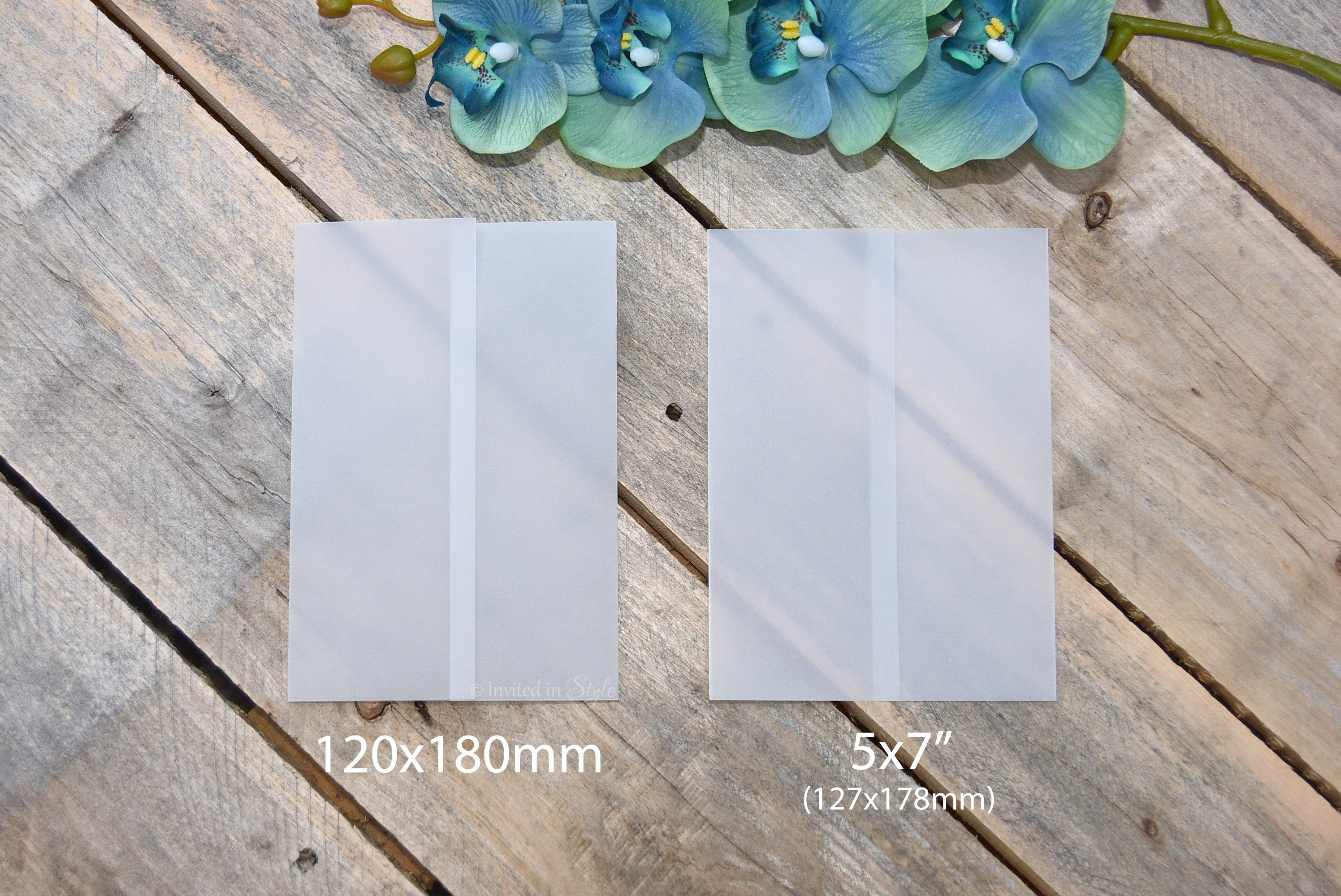 Vellum transparent Paper Wrap/jacket 120x180 or 5x7 for - Etsy Australia