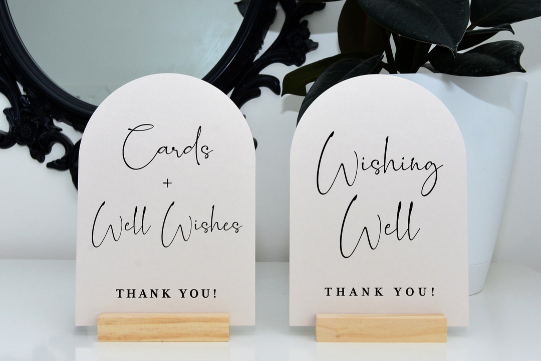 Wishing Well/cards and Wishes Sign | Printed Sign Ready to Display ...