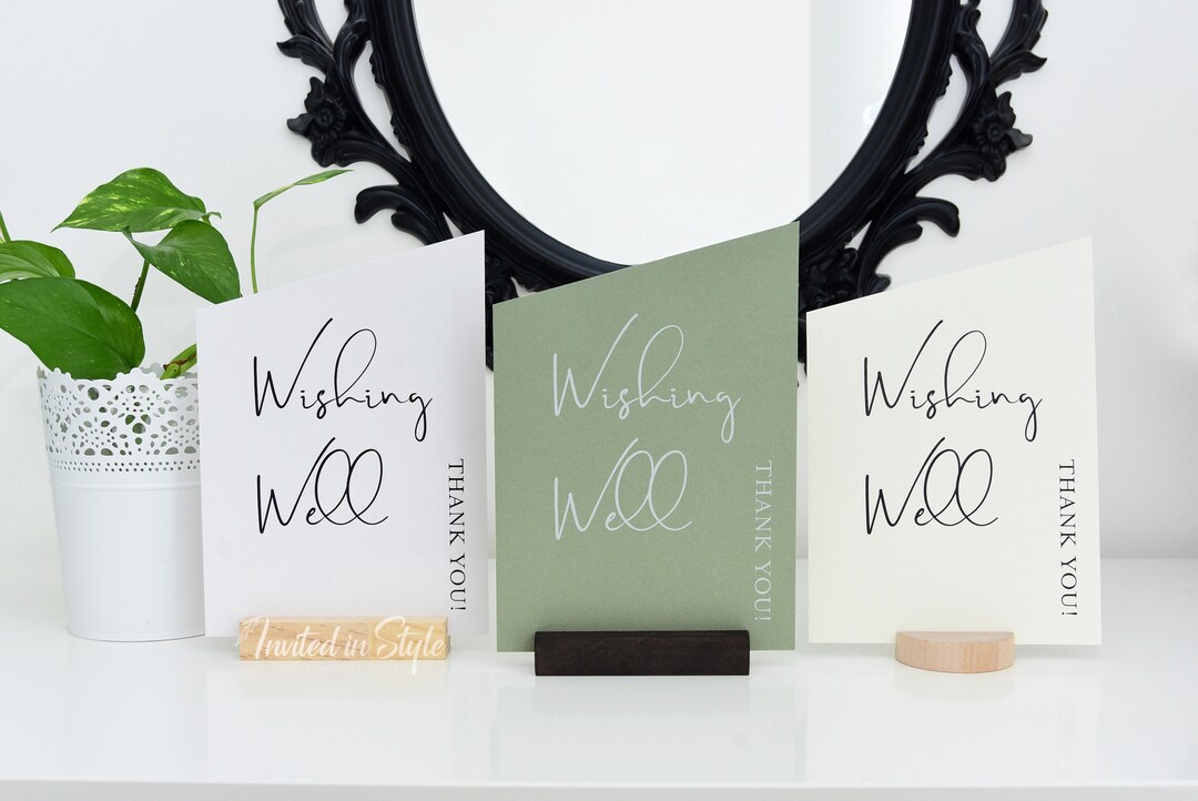 Wishing Well Sign Printed Sign Ready to Display - Etsy