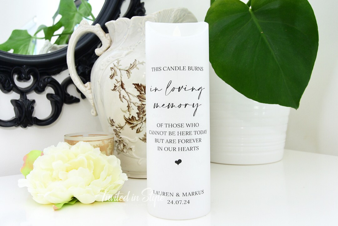 In Loving Loving Memory...memorial LED Candle. Wedding Decoration Gift ...