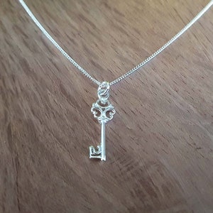 21st Birthday Key Necklace With Optional Birthstone 925 Sterling Silver ...