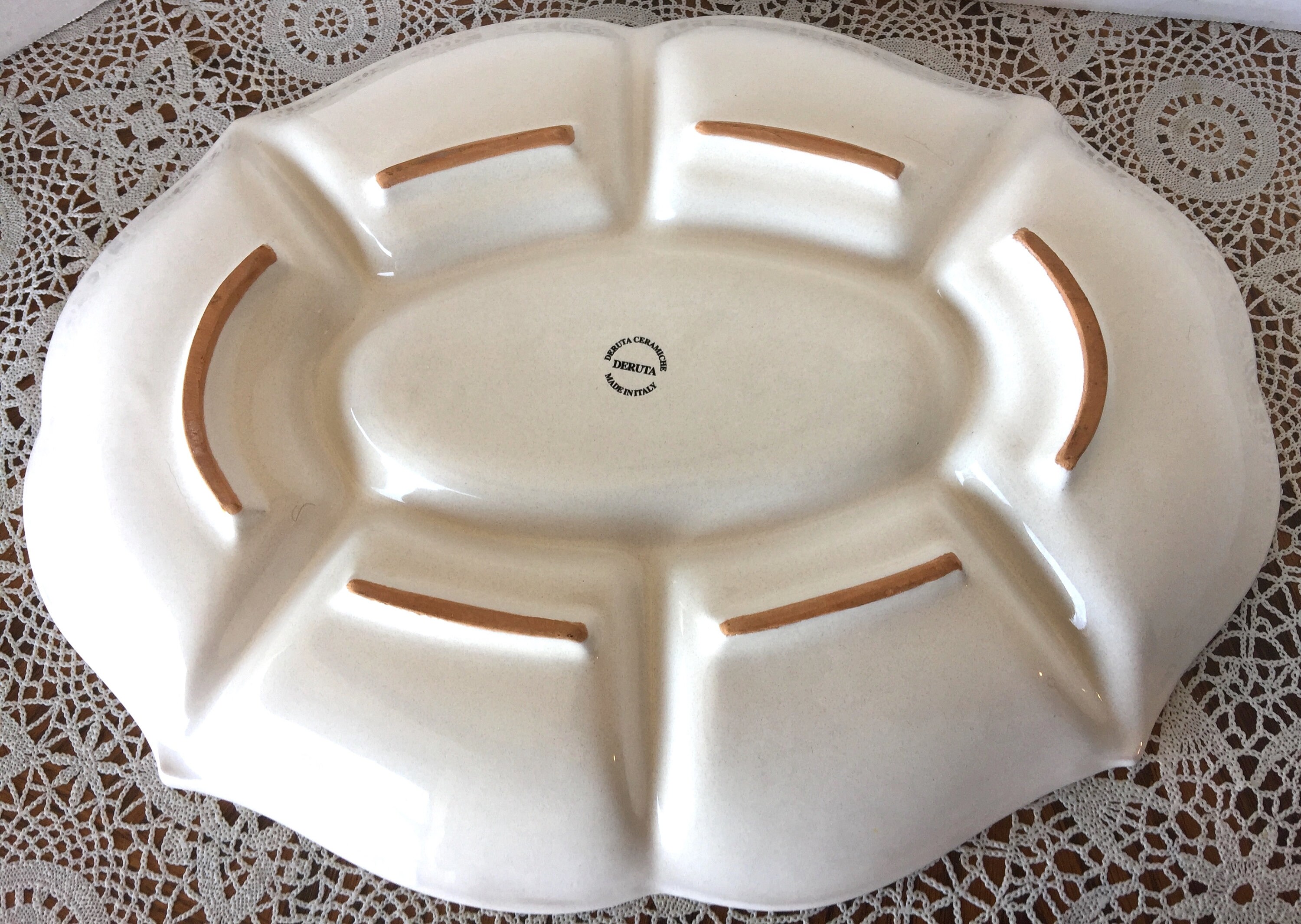 DERUTA Pottery DIVIDED OVAL Tray - Etsy