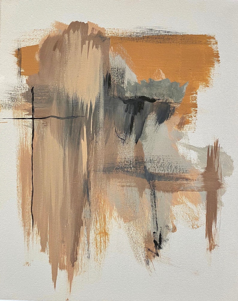 Neutral Abstract Acrylic Painting Series-3 - Etsy