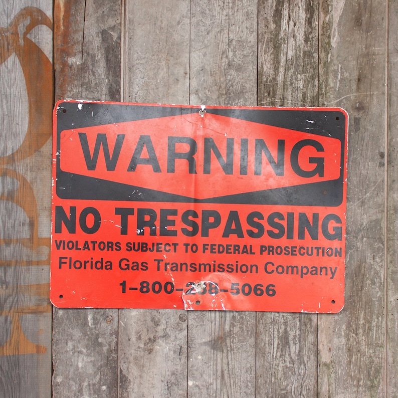 vintage-no-trespassing-warning-signs-vintage-metal-signs-etsy