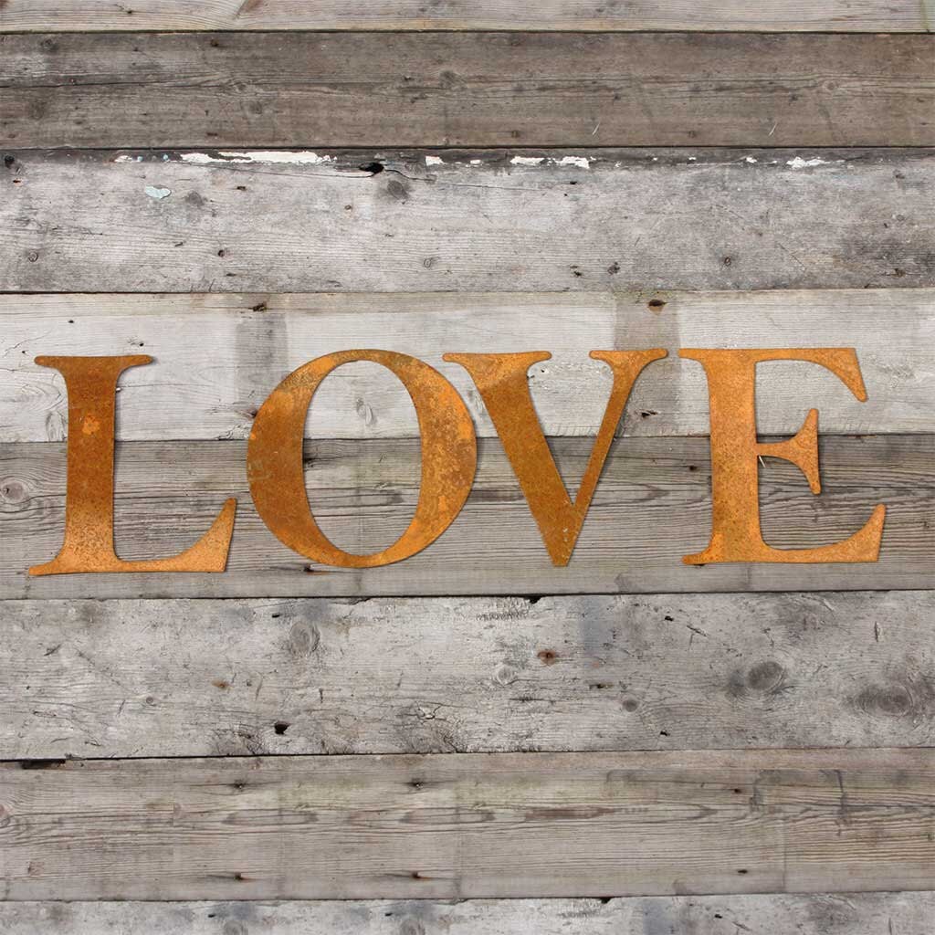 Vintage Rusted Metal Letters Home Decor Lettershouse - Etsy UK