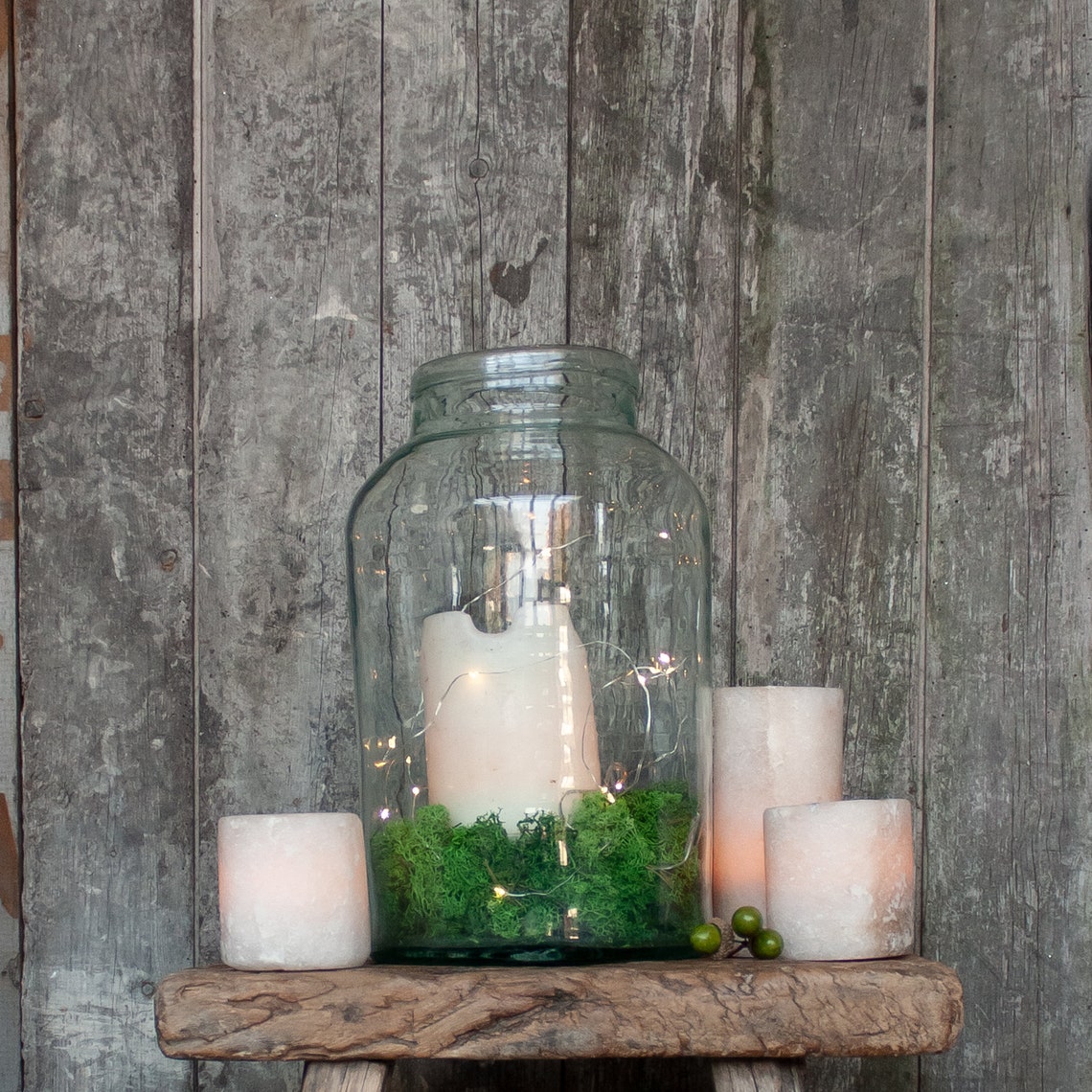 Vintage Glass Vase Rustic Flower Vase for Home Decor | Etsy