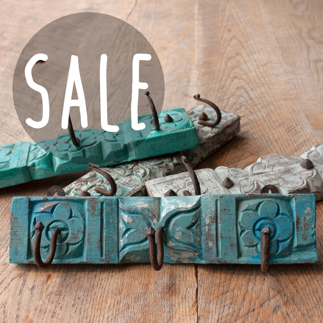 Small Painted Indian Coat Hook - Etsy UK