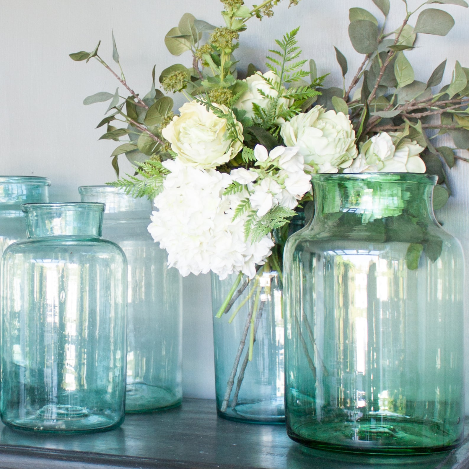 Vintage Glass Vase Rustic Flower Vase for Home Decor - Etsy UK