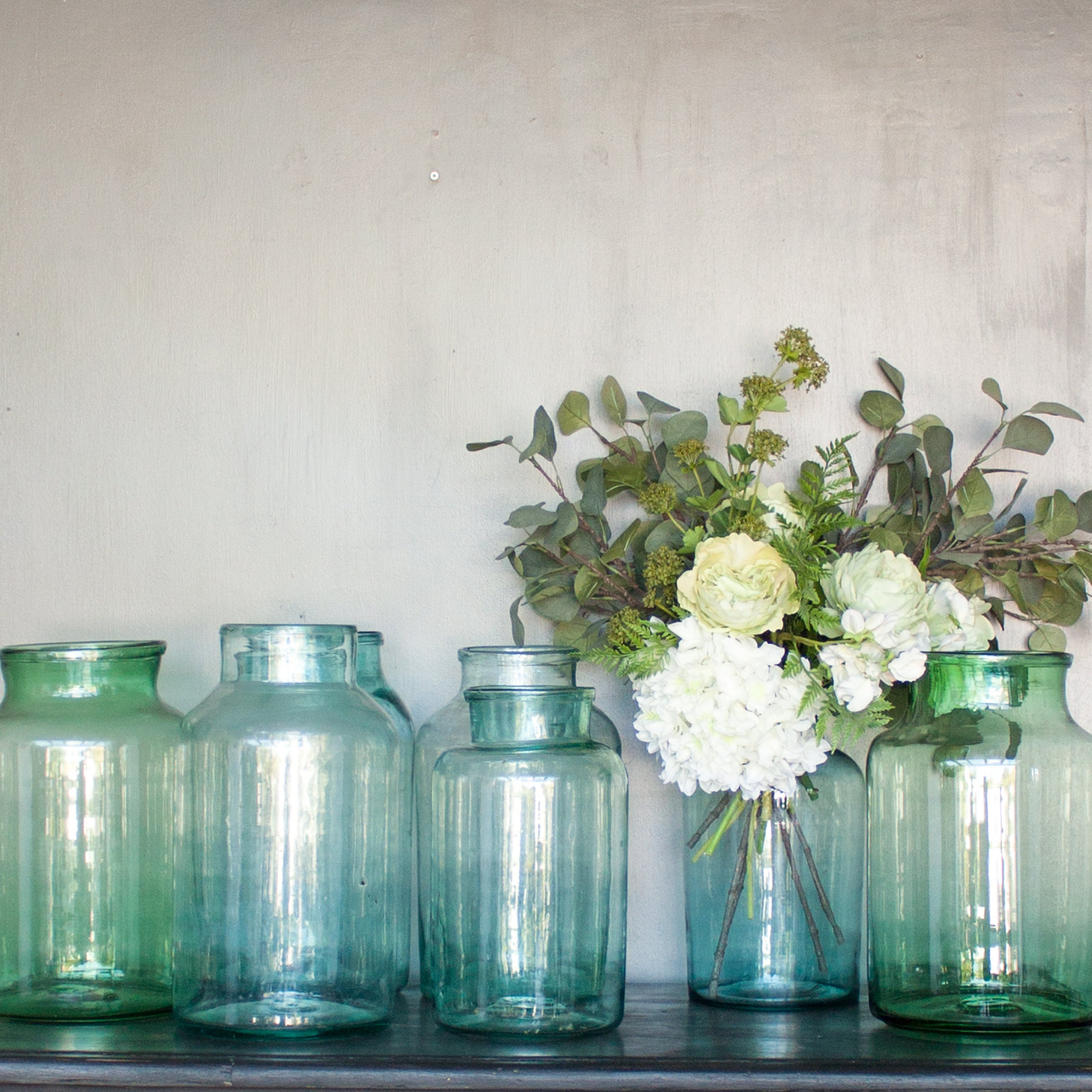 Vintage Glass Vase Rustic Flower Vase for Home Decor | Etsy