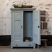 Vintage Grey Wooden Wardrobe: Rustic Farmhouse Cabinet - Etsy UK