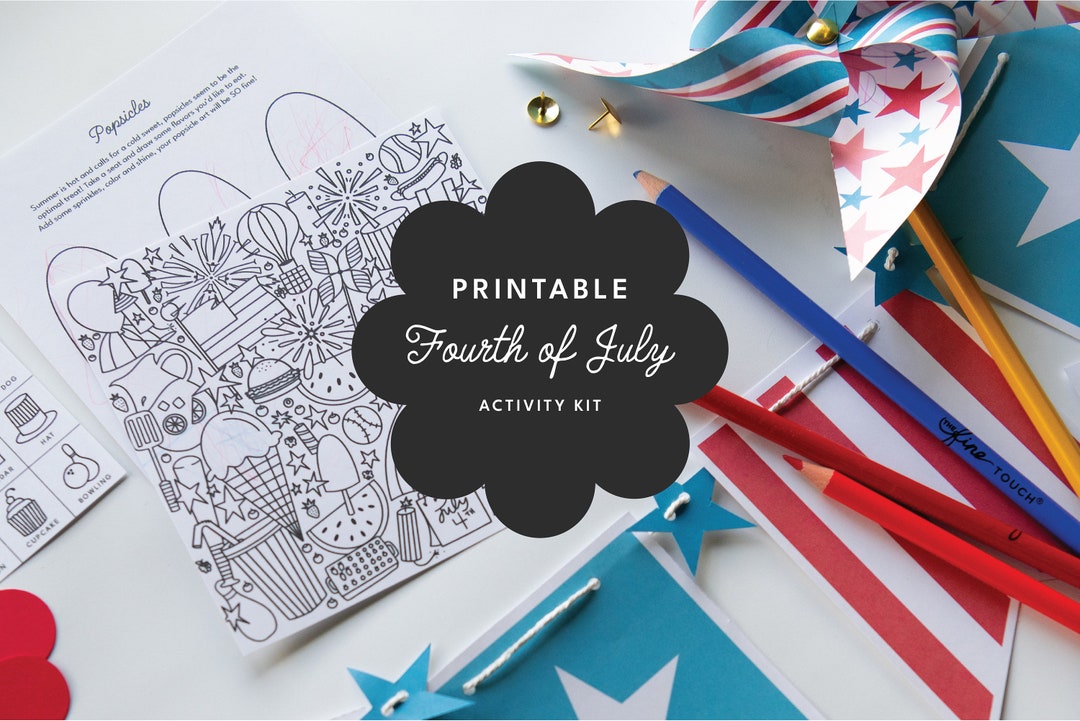 Printable Fourth of July Activity Kit | Montessori, 4th of July Bingo ...