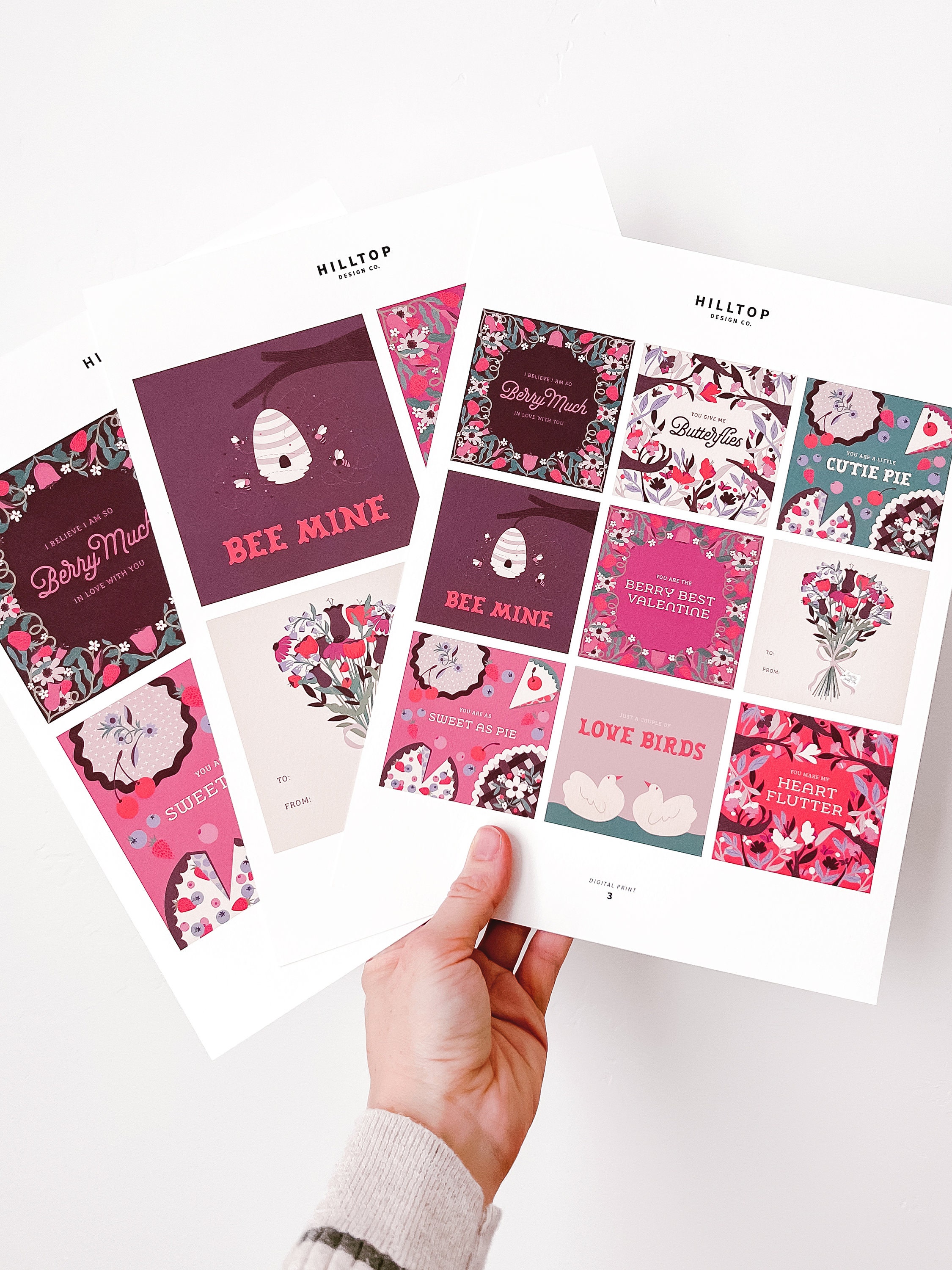 9 Printable Valentine's Day Cards Instant Download: DIY, Digital ...