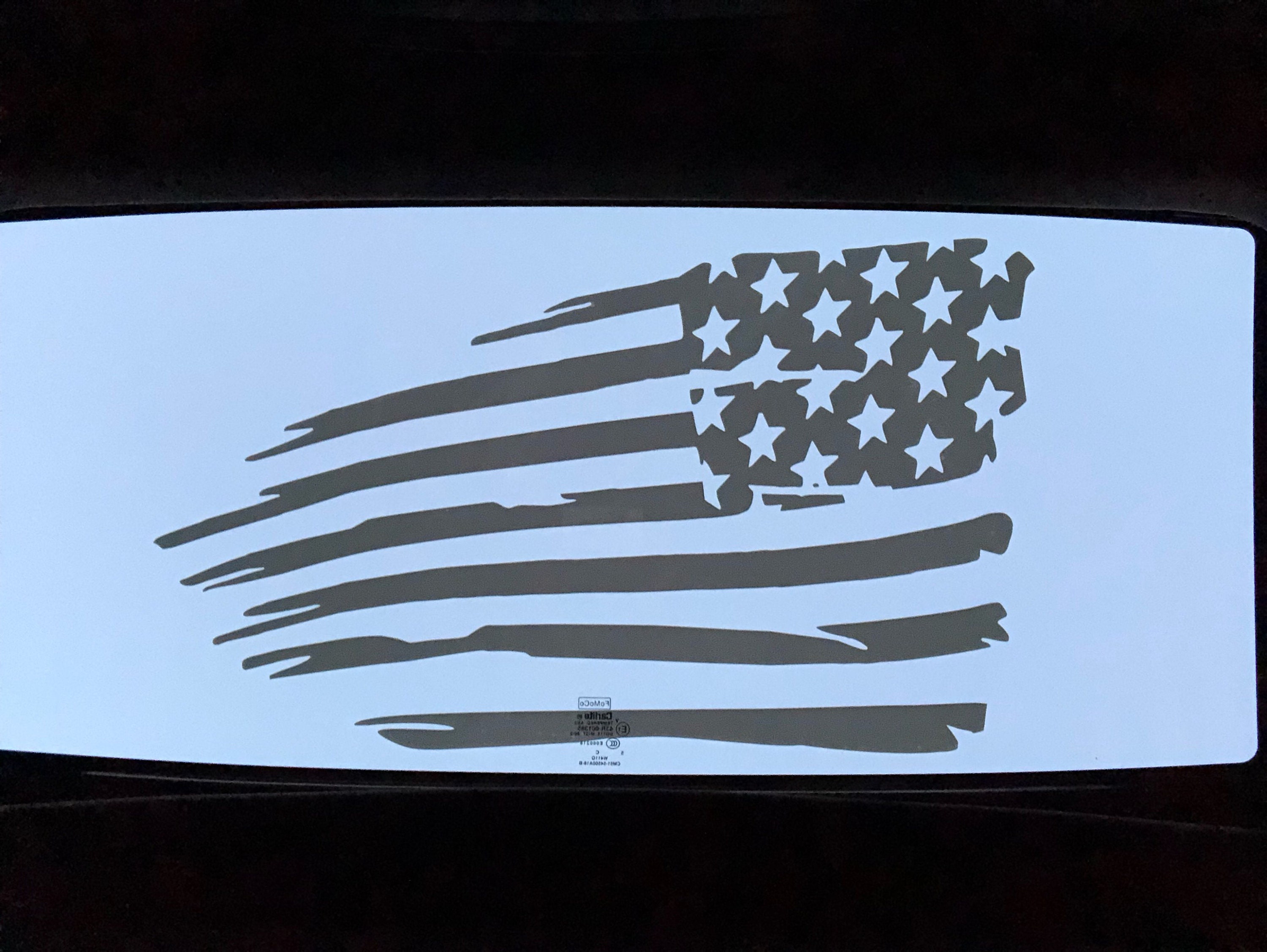 US Tattered Flag Vinyl Decal for Window or Sunroof | Etsy