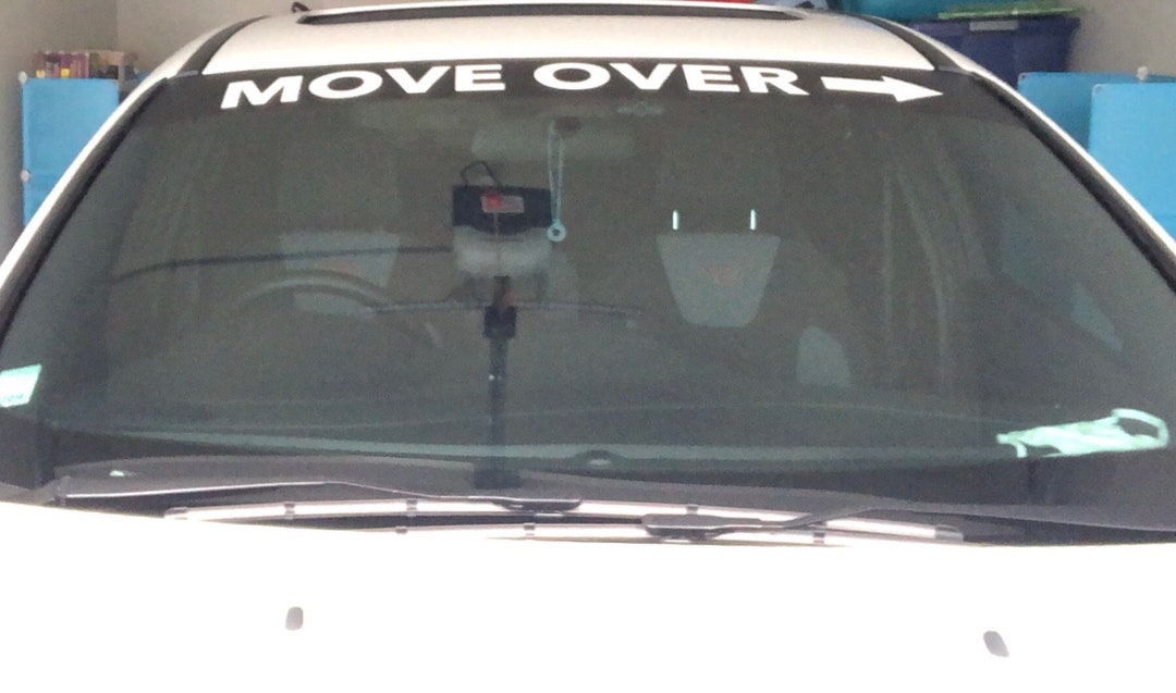 Move Over Vinyl Decal Banner - Mirror Image - Words Only - Etsy