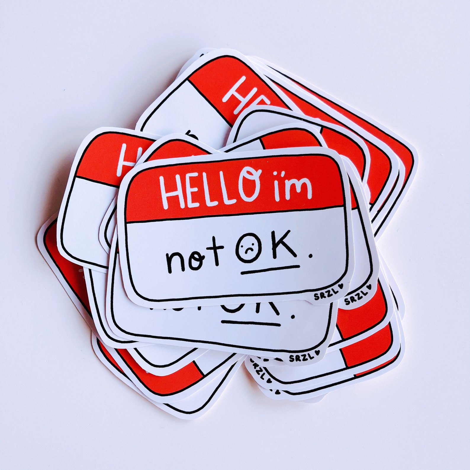 I'm Not OK Mental Health Waterproof Die Cut Sticker - Etsy