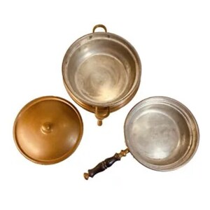 Vintage Middle Eastern Tin Lined Copper Cook Ware Shafing Dish Makers ...
