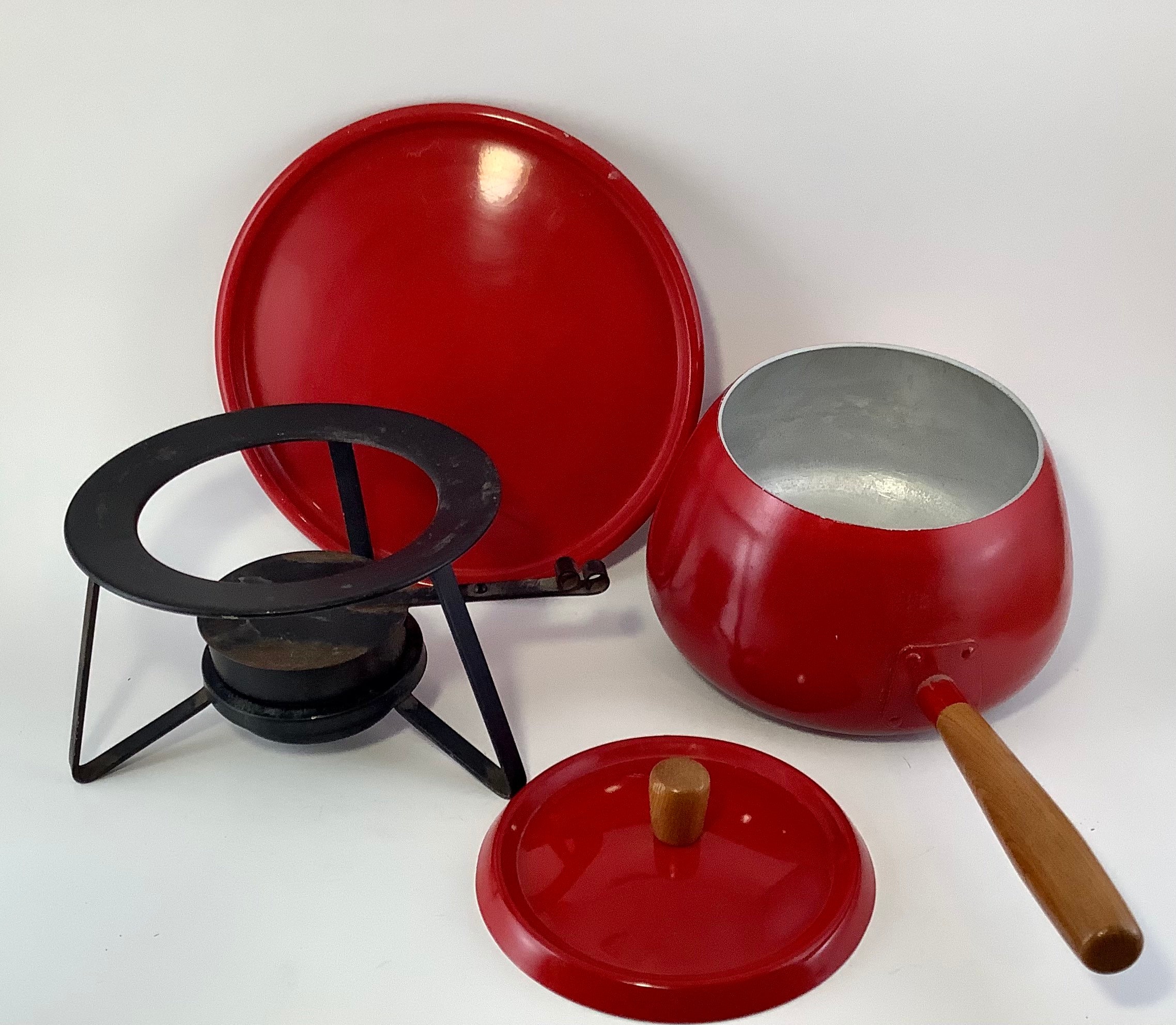 1970's Retro Red Fondue Pot - Etsy