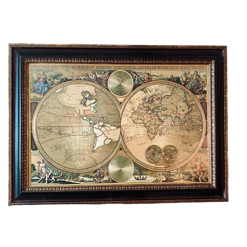 Gold Foil World Map - Etsy