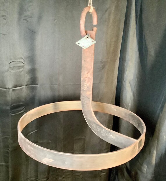 Antique Hanging Wrought Iron Pot Rack | Etsy