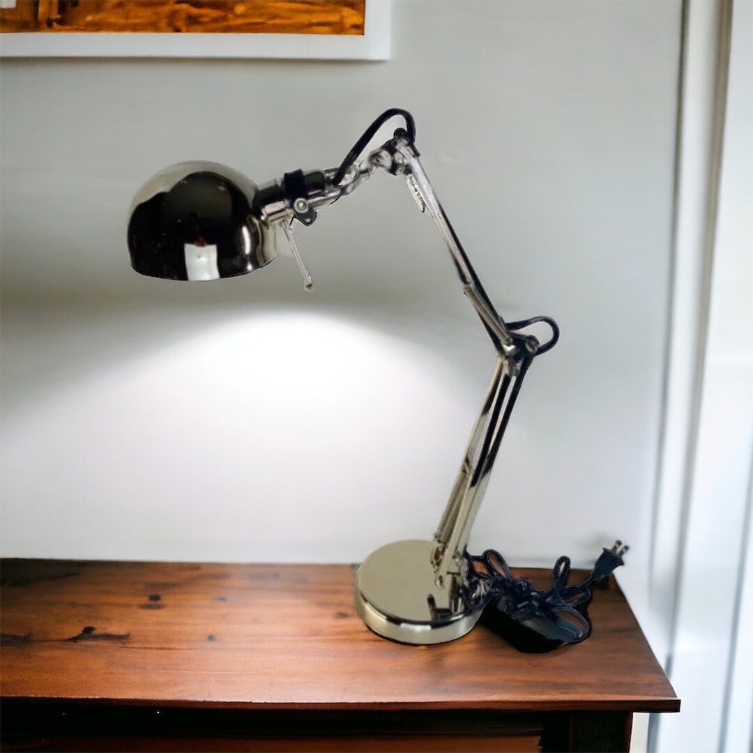 Ikea Chrome Forsa Desk Table Work Lamp Adjustable - Etsy