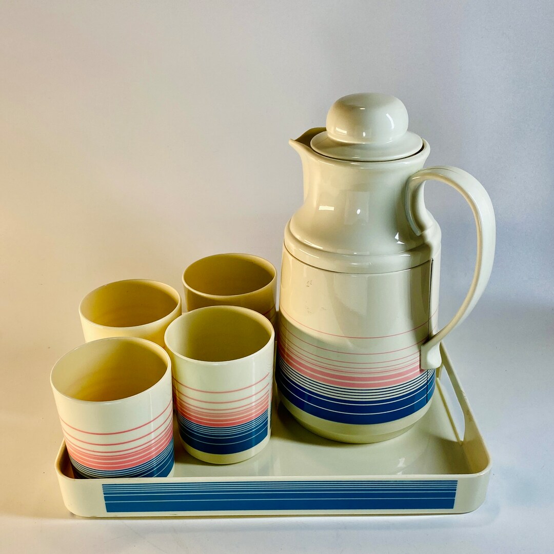 Retro 1970s Insulated Cold/ Hot Beverage Server Set W/ Cups - Etsy