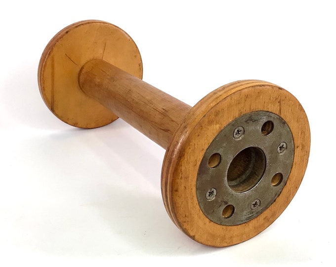 Antique Large Wooden Industrial Textile Spool - Etsy