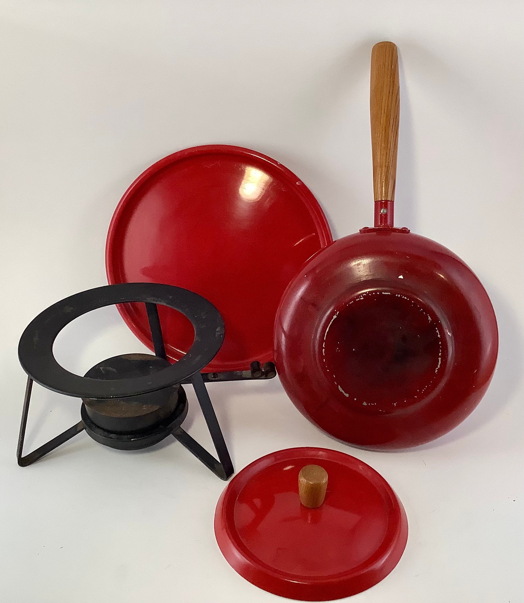 1970's Retro Red Fondue Pot - Etsy