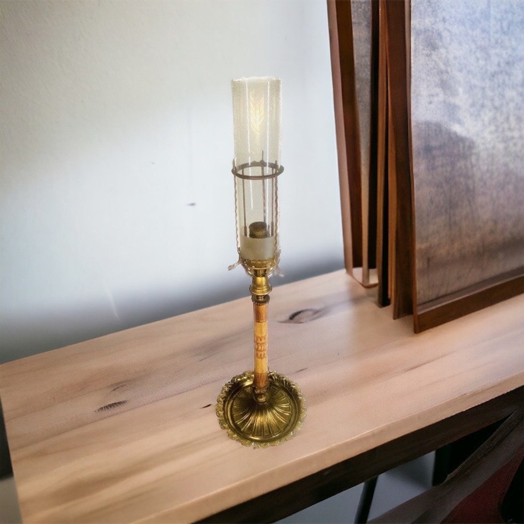 Victorian Brass Wood Welsbach Gas Light Gasolier With Original Marked ...