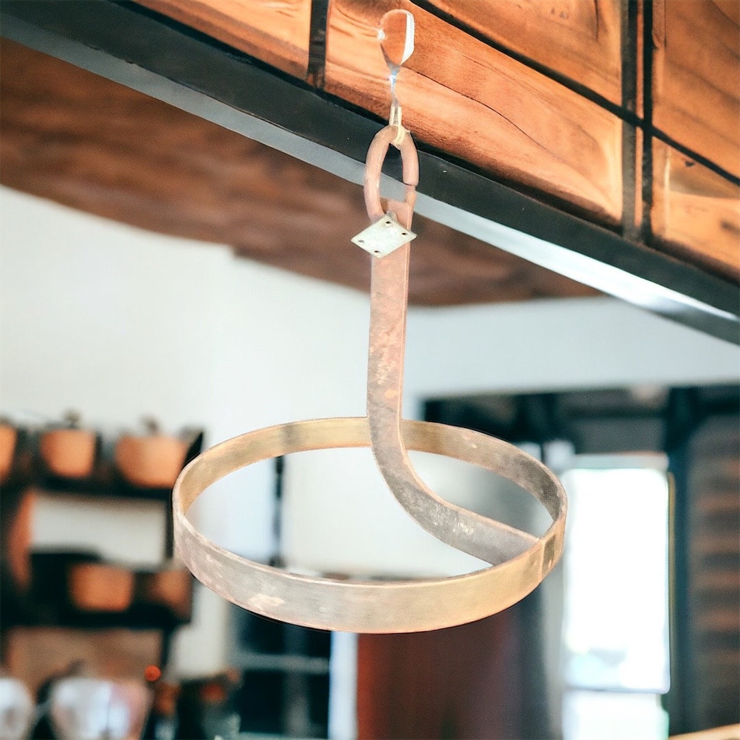 Antique Hanging Wrought Iron Pot Rack - Etsy