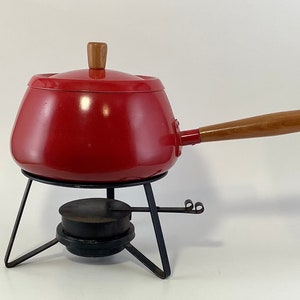 1970's Retro Red Fondue Pot - Etsy