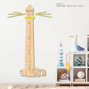 Anchor Height Chart Custom Growth Chart Nautical Nursery Under the Sea ...