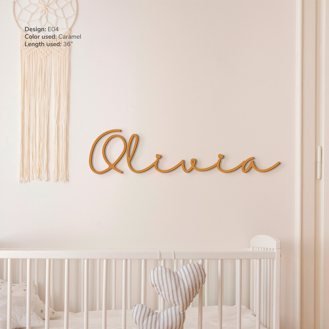 Custom Baby Name Wall Decor, Name Kids Room Decor, Nursery Wooden ...