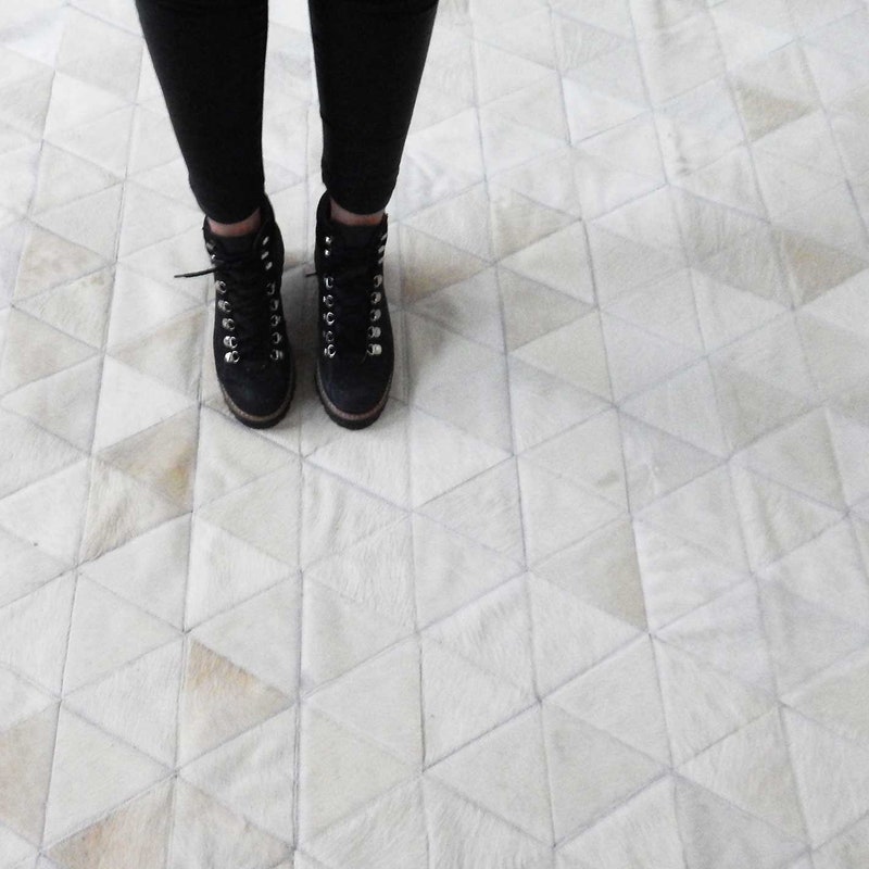 White Cowhide Rug - Etsy