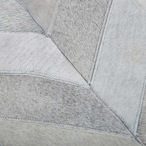Gray Chevron Cowhide Rug No. 276 - Patch Work Cow Hide Rugs ...