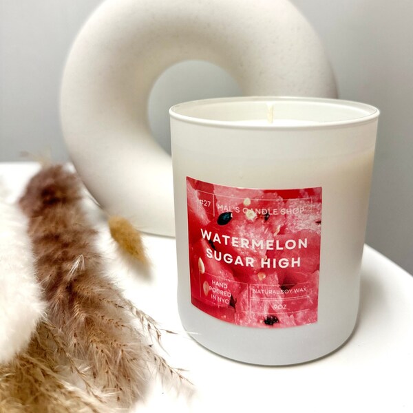 Watermelon Candle - Etsy