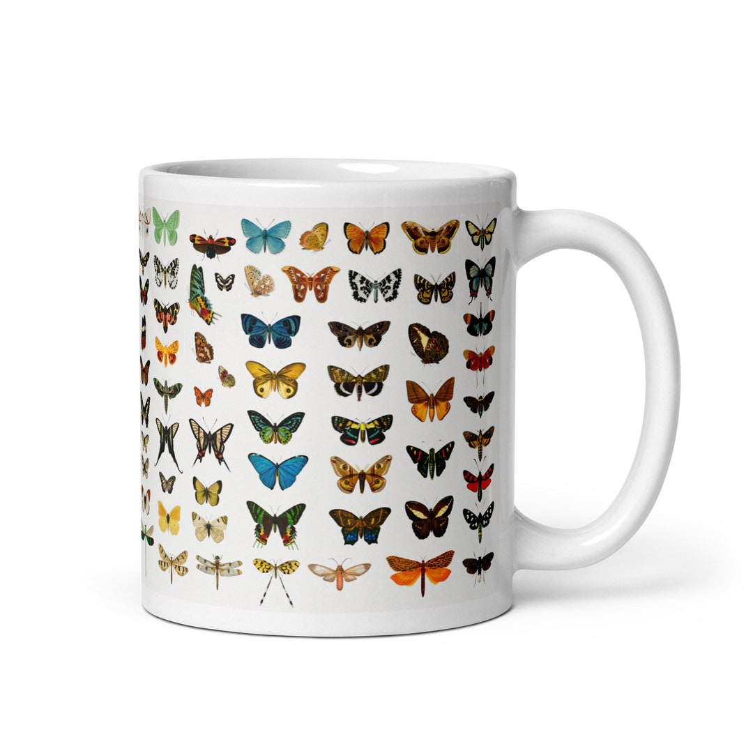 Mugs Butterfly, Coffee Mug With Butterflies, Collage of Butterflies ...