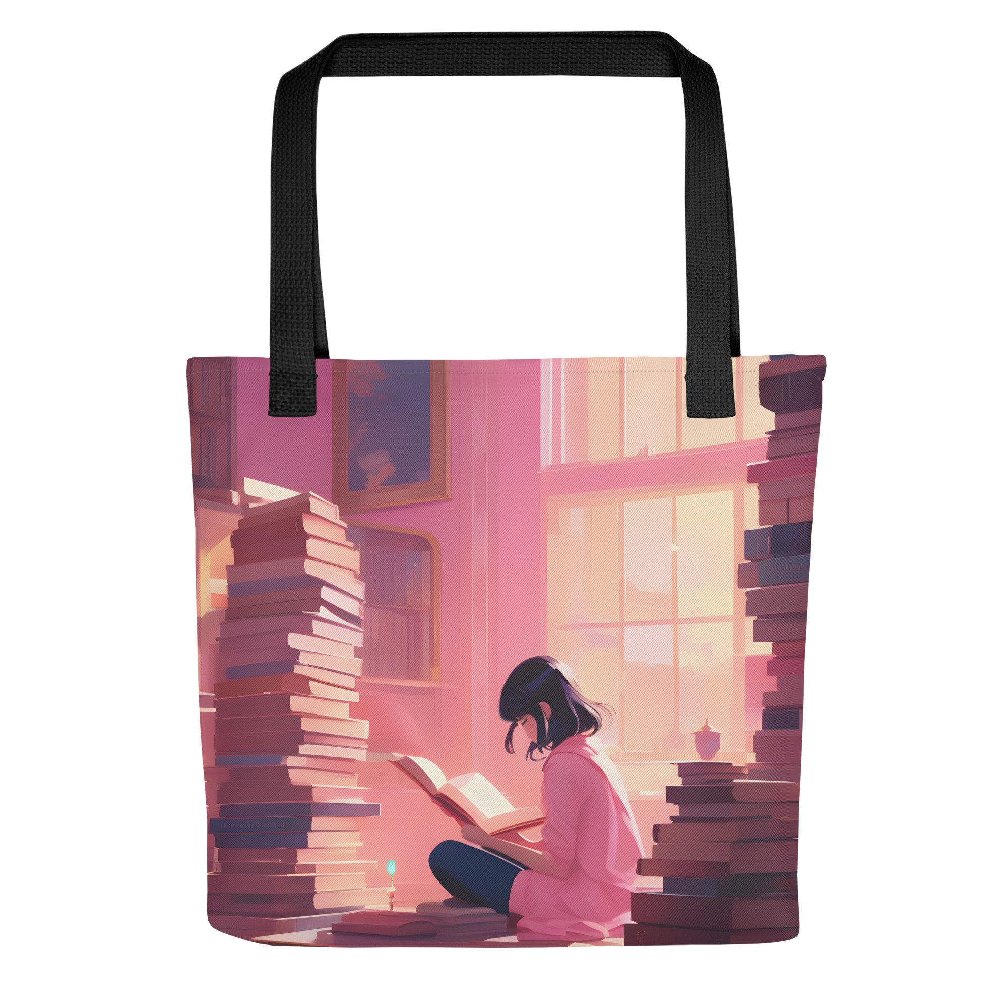 Tote Bag for Book Lovers Gift, Girl and Her Books Tote Bag, - Etsy