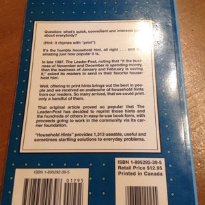 Household Hints Book, Ships From Canada - Etsy