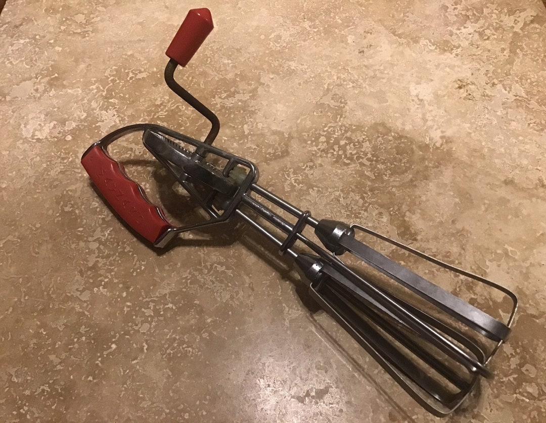 Maynard Red Hand Crank Blender, Vintage Kitchen Tool, Ships From Canada ...