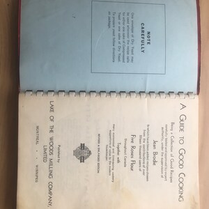 Vintage Cookbook, A Guide to Good Cookingsoftcover Cookbook Compiled by ...